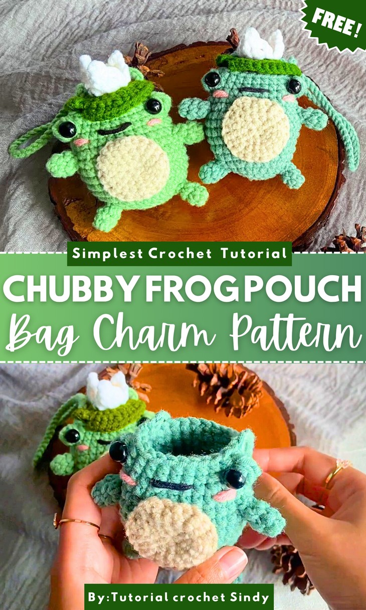 10 Free Crochet Frog Pouch Patterns (Bag Charms & Large Bags)