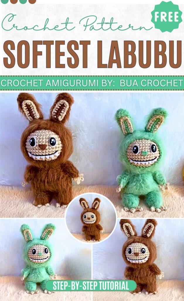 10 Free Crochet Labubu Amigurumi Doll Patterns (Learn Step-by-Step ...