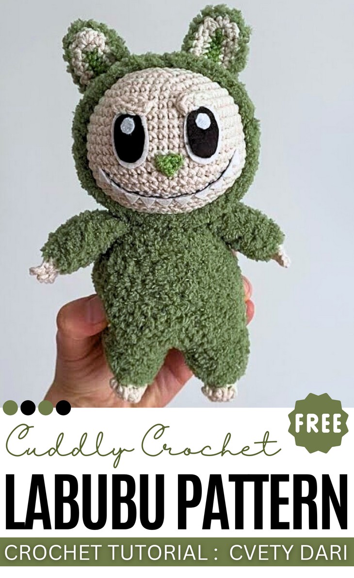 10 Free Crochet Amigurumi Labubu Doll Patterns (Learn Step-by-Step)