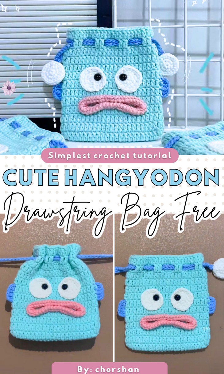 13 Free Crochet Cute Drawstring Pouch Patterns for Gifting – My Crafty ...