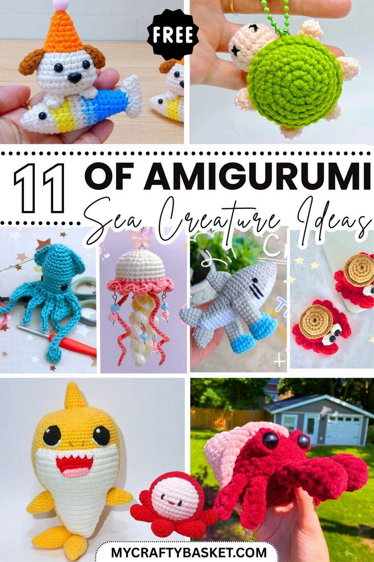 11 Free Crochet Sea Creature Patterns (Fish, Crabs & Turtles)