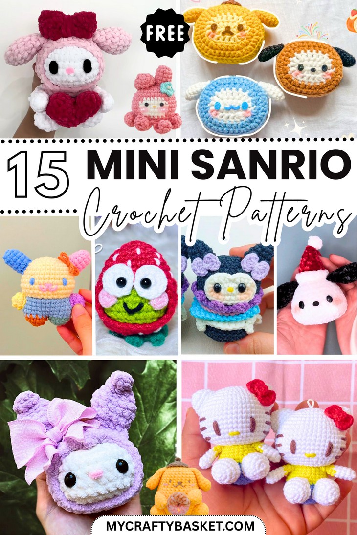 15 Free Crochet Mini Sanrio Amigurumi Patterns (Quick Collectibles)