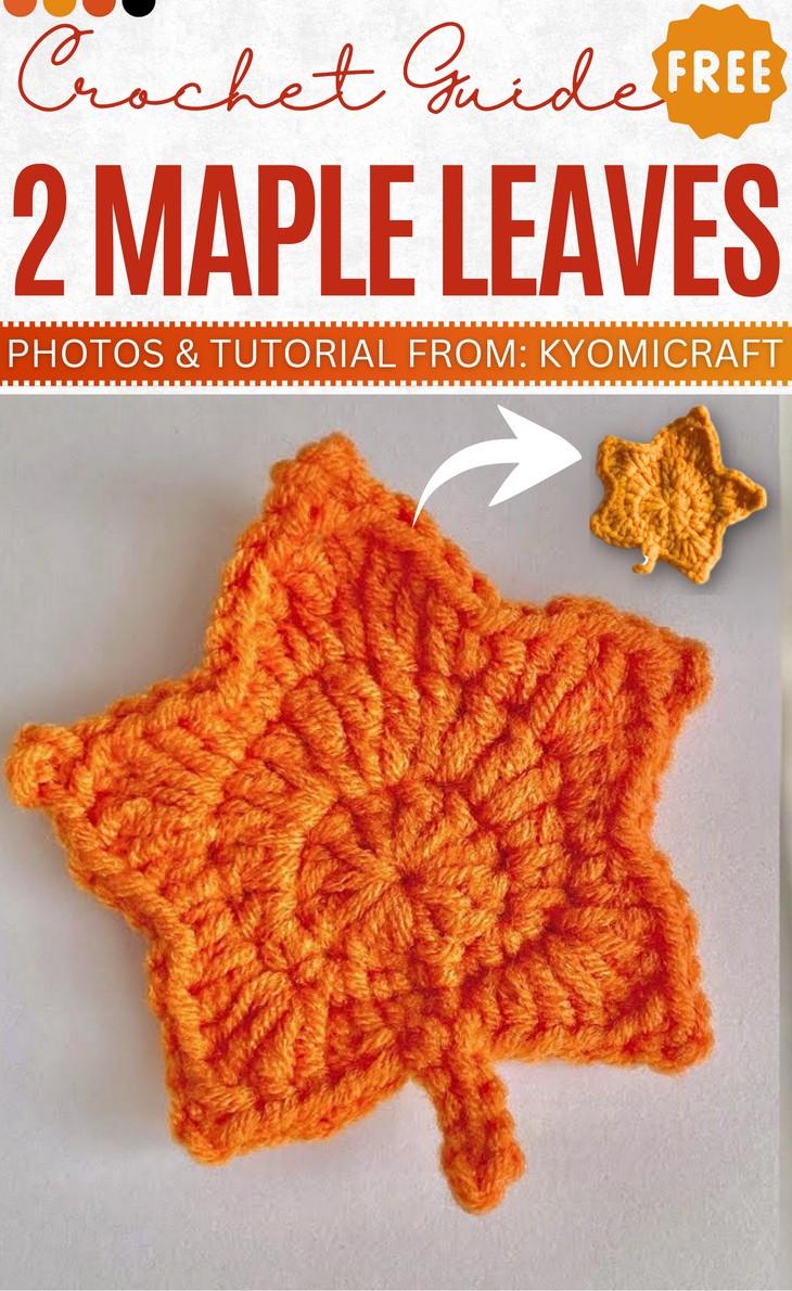 How To Crochet Maple Leaf for Fall (Tutorial for Beginners) – My Crafty ...