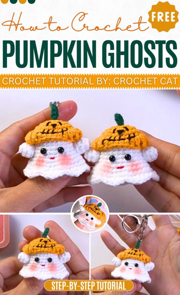 How to Crochet Pumpkin Ghost & Finger Puppet for Halloween