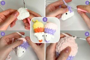 How to Crochet Candy Corn Rat Plushie for Halloween