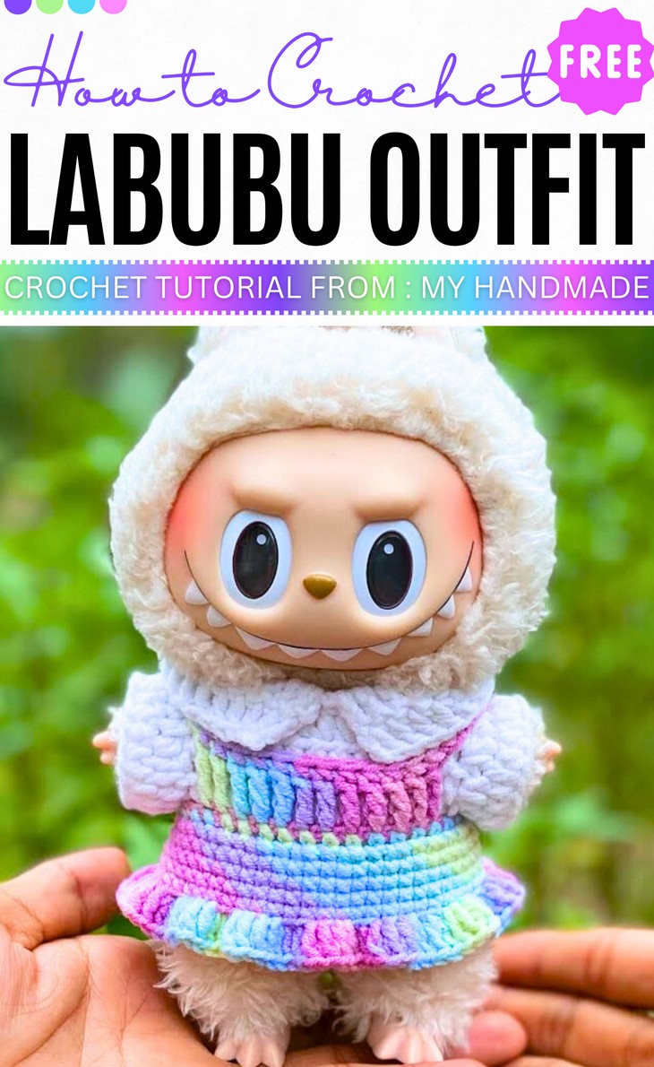 How to Crochet Colorful Labubu Outfit Overalls for Girls – My Crafty Basket