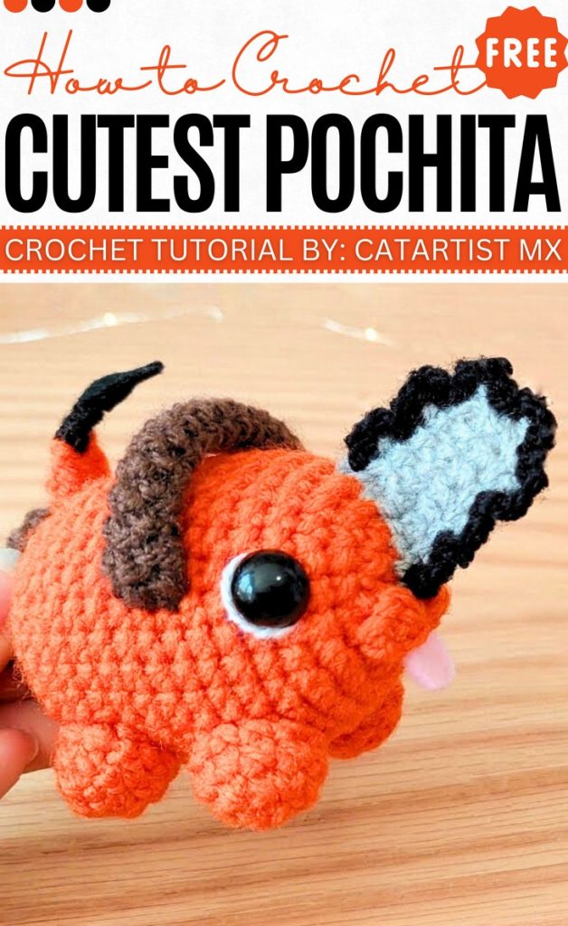 3 Free Crochet Amigurumi Pochita Patterns (Plush, Kawaii & Mini) – My ...
