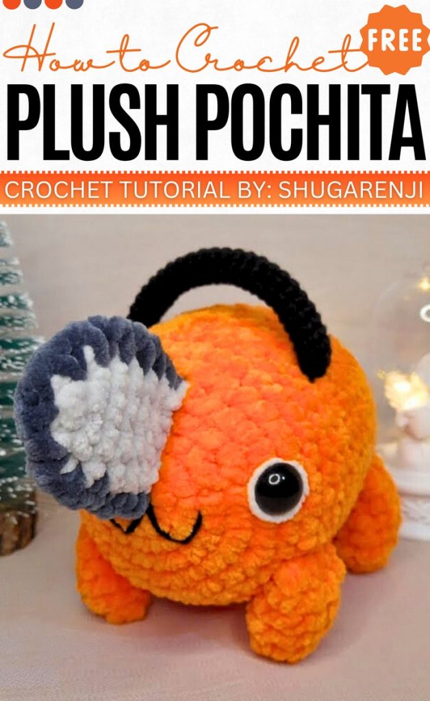 3 Free Crochet Amigurumi Pochita Patterns (Plush, Kawaii & Mini) – My ...
