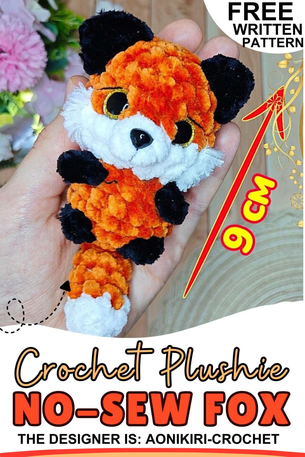 How to Crochet No-Sew Mini Fox Plushie (Written Pattern) – My Crafty Basket