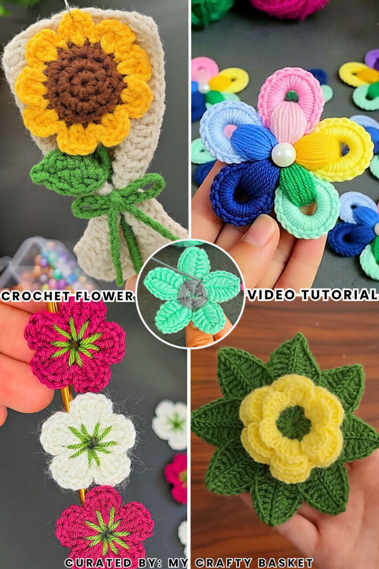How to Crochet Mini Flowers for Spring – My Crafty Basket