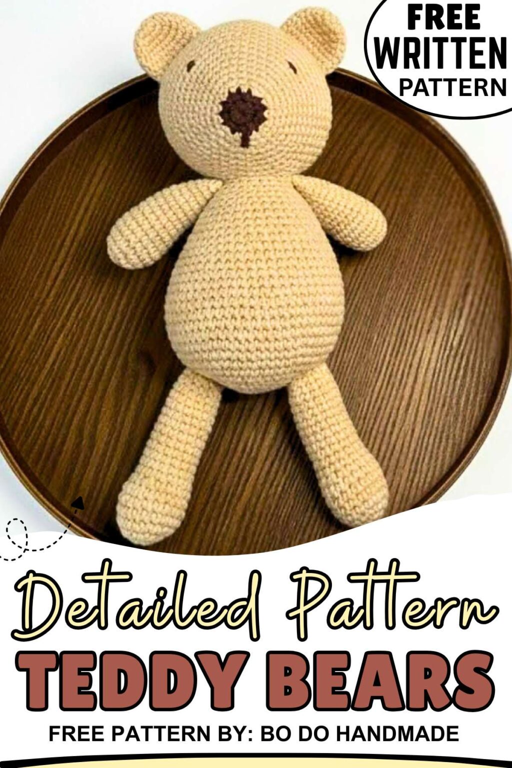 Free Crochet Teddy Bear Toy Pattern for Kids – My Crafty Basket
