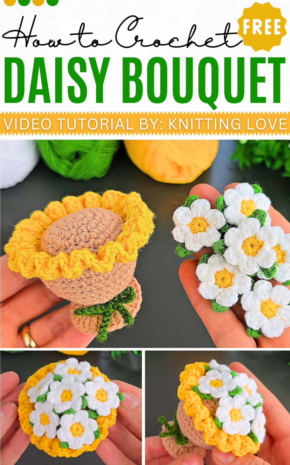 12 Free Crochet Daisy Patterns for Spring – My Crafty Basket