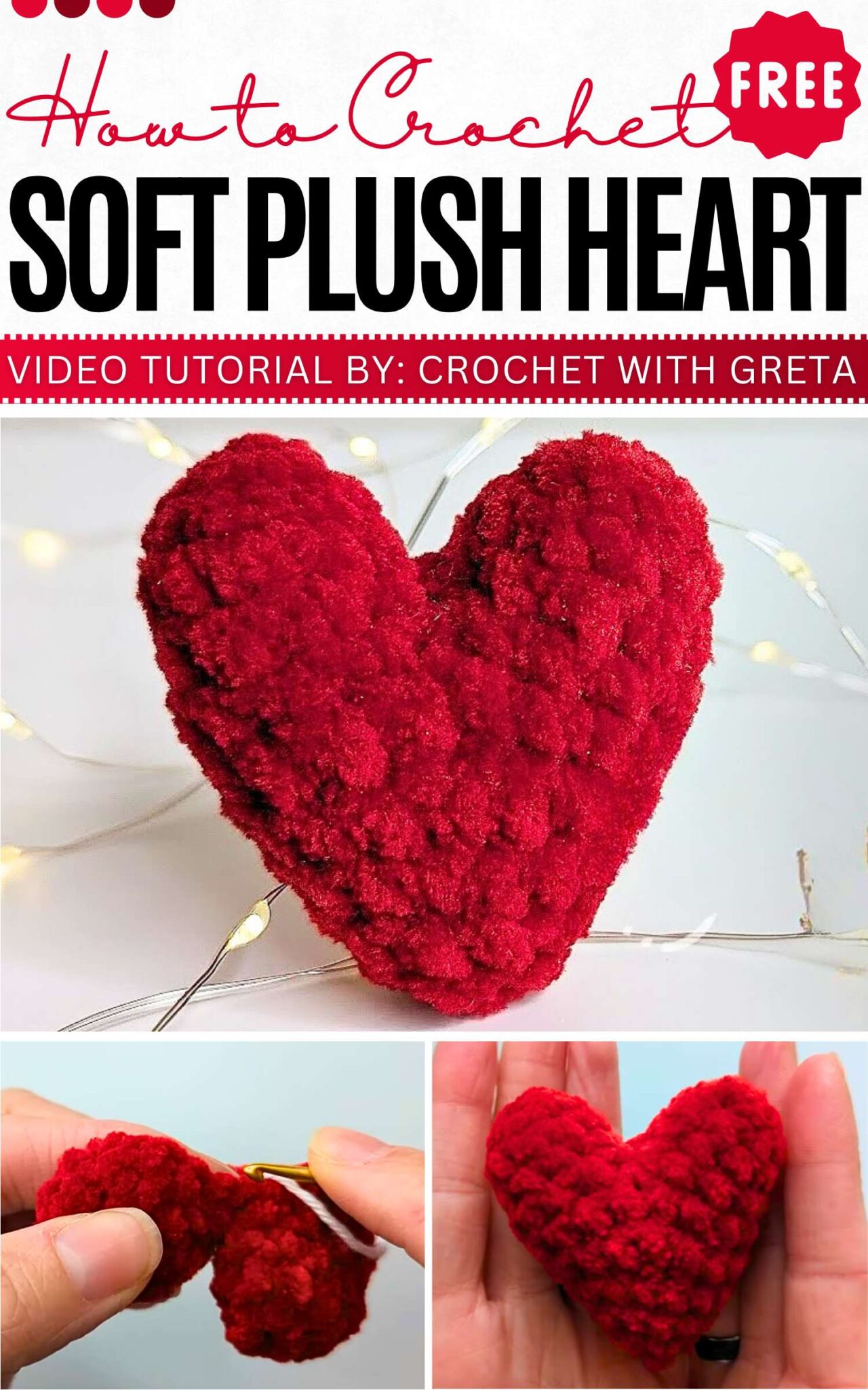 6 Free Crochet Heart Plushie Tutorials for Gifting – My Crafty Basket
