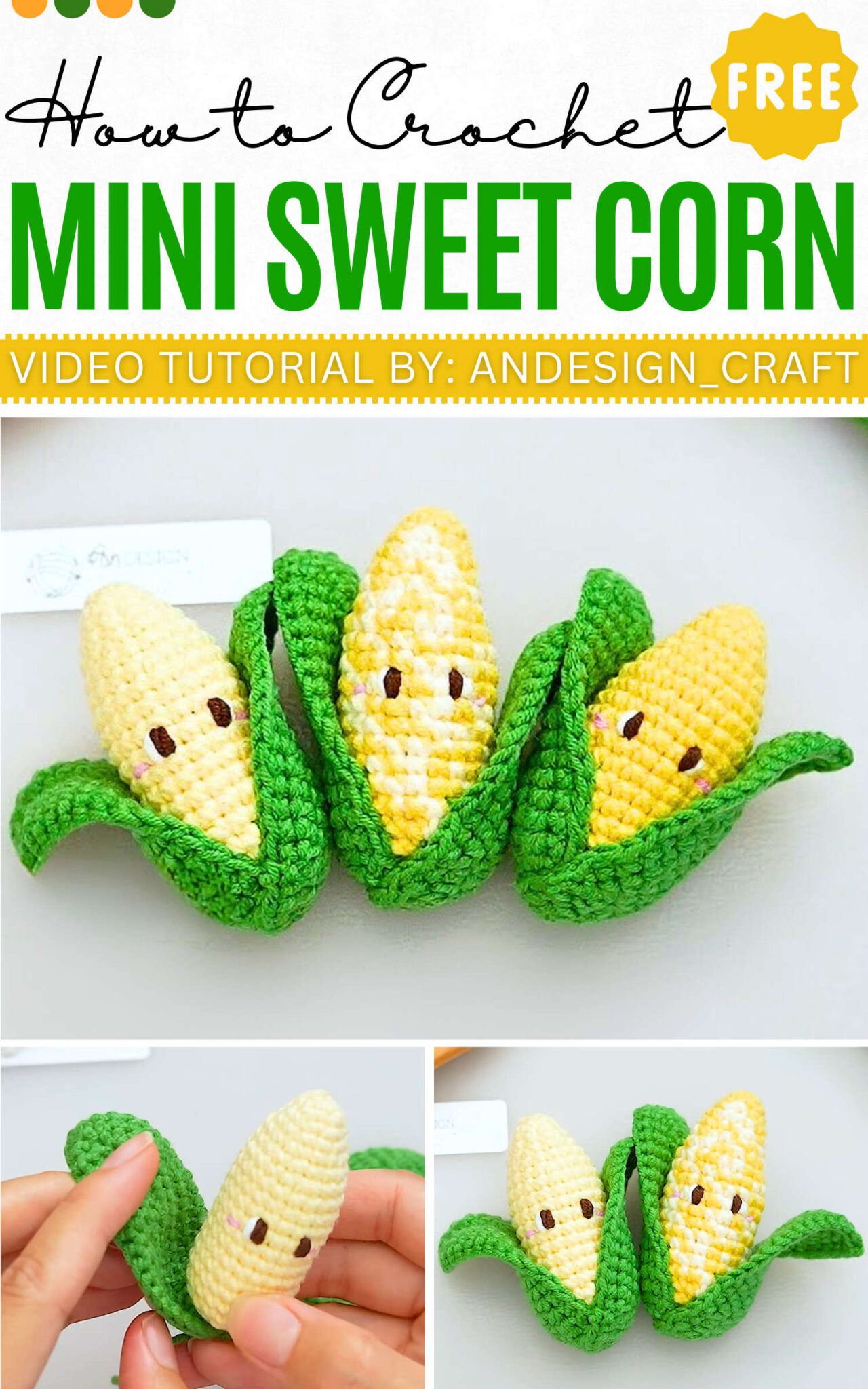 6 Free Crochet Amigurumi Vegetables (Part 2)