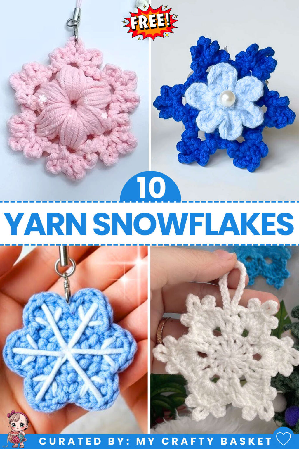 How to Crochet Snowflakes for Winter – My Crafty Basket