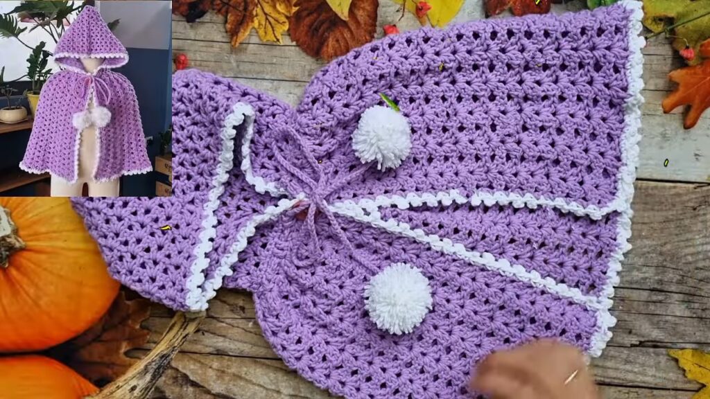 Free Crochet Baby Cloak Pattern Step by step – My Crafty Basket