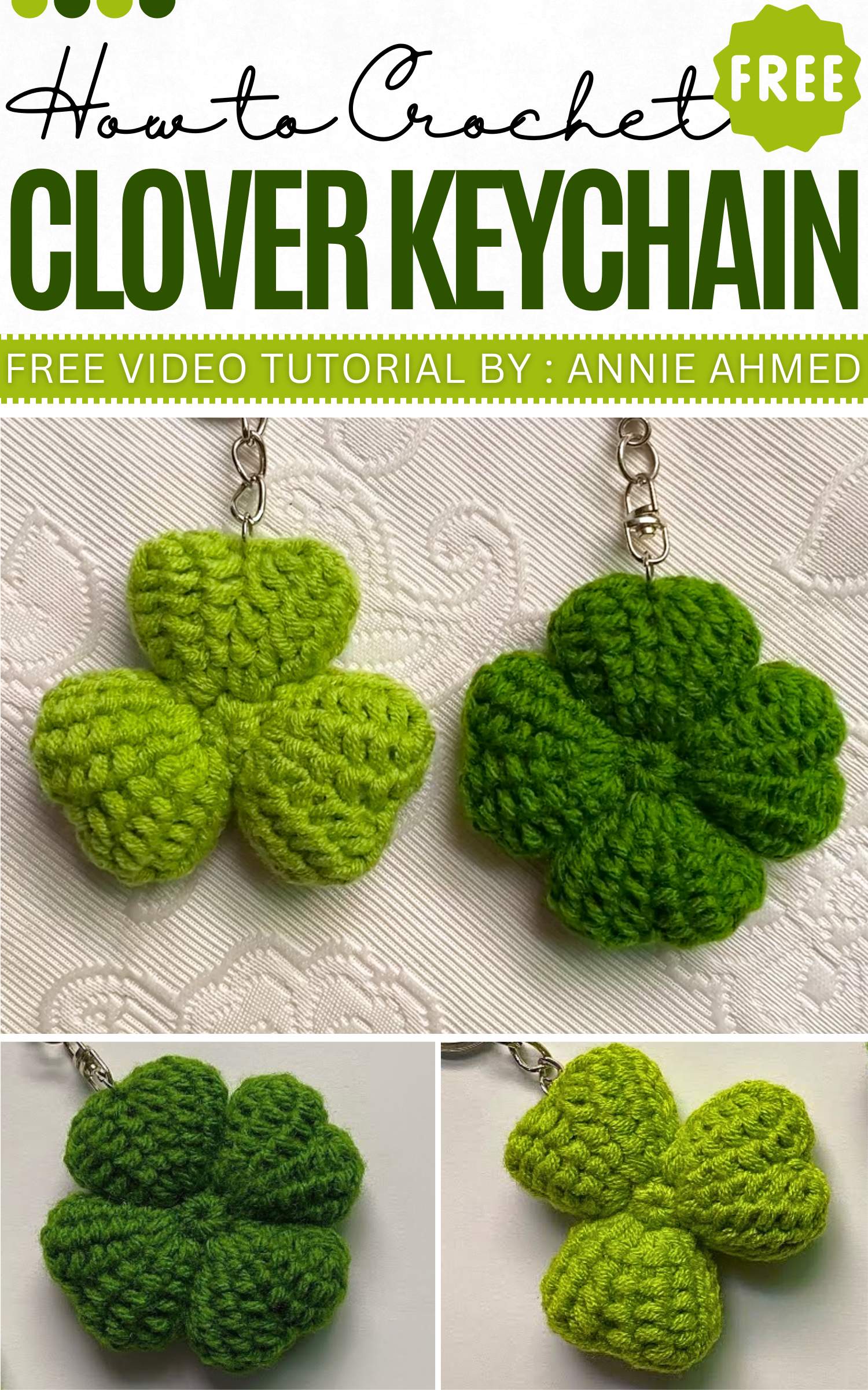 15 Free Crochet Flower and Leaf Keychain Patterns for Spring – My ...
