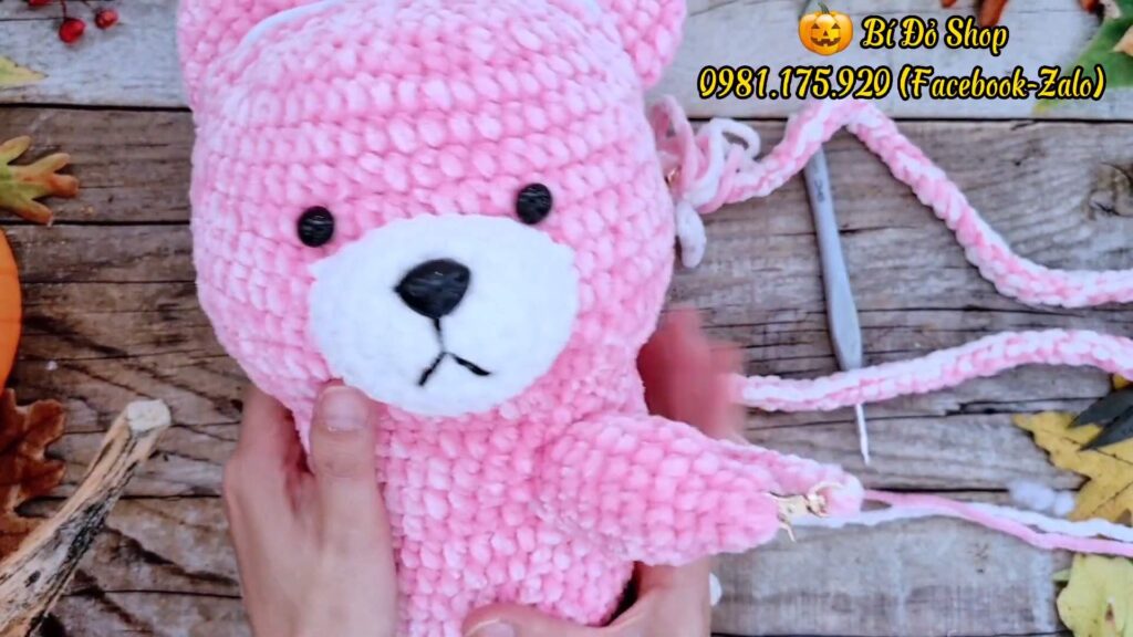 Crochet Plush Bear Bag Pattern & Video Tutorial