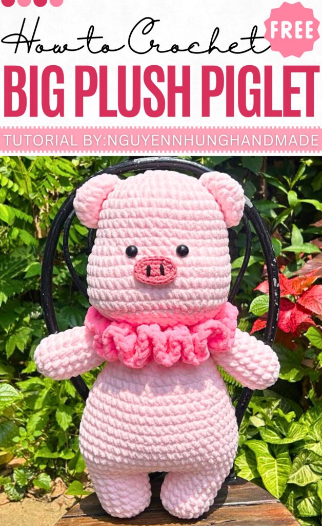 12 Free Crochet Big Pig Plushie Patterns with Outfits – My Crafty Basket