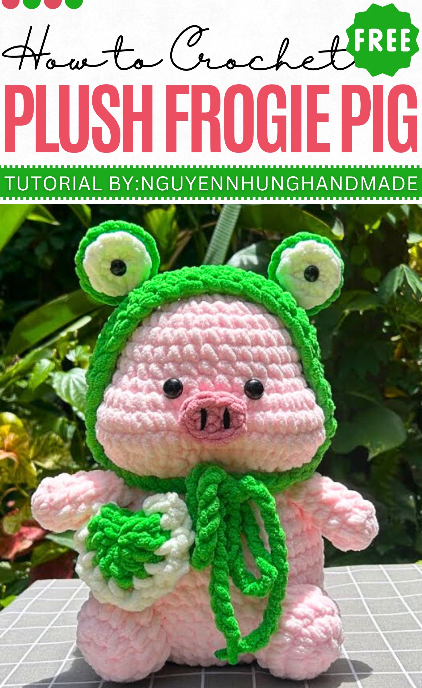 16 Free Crochet Pig Plushie Patterns with Outfits – My Crafty Basket