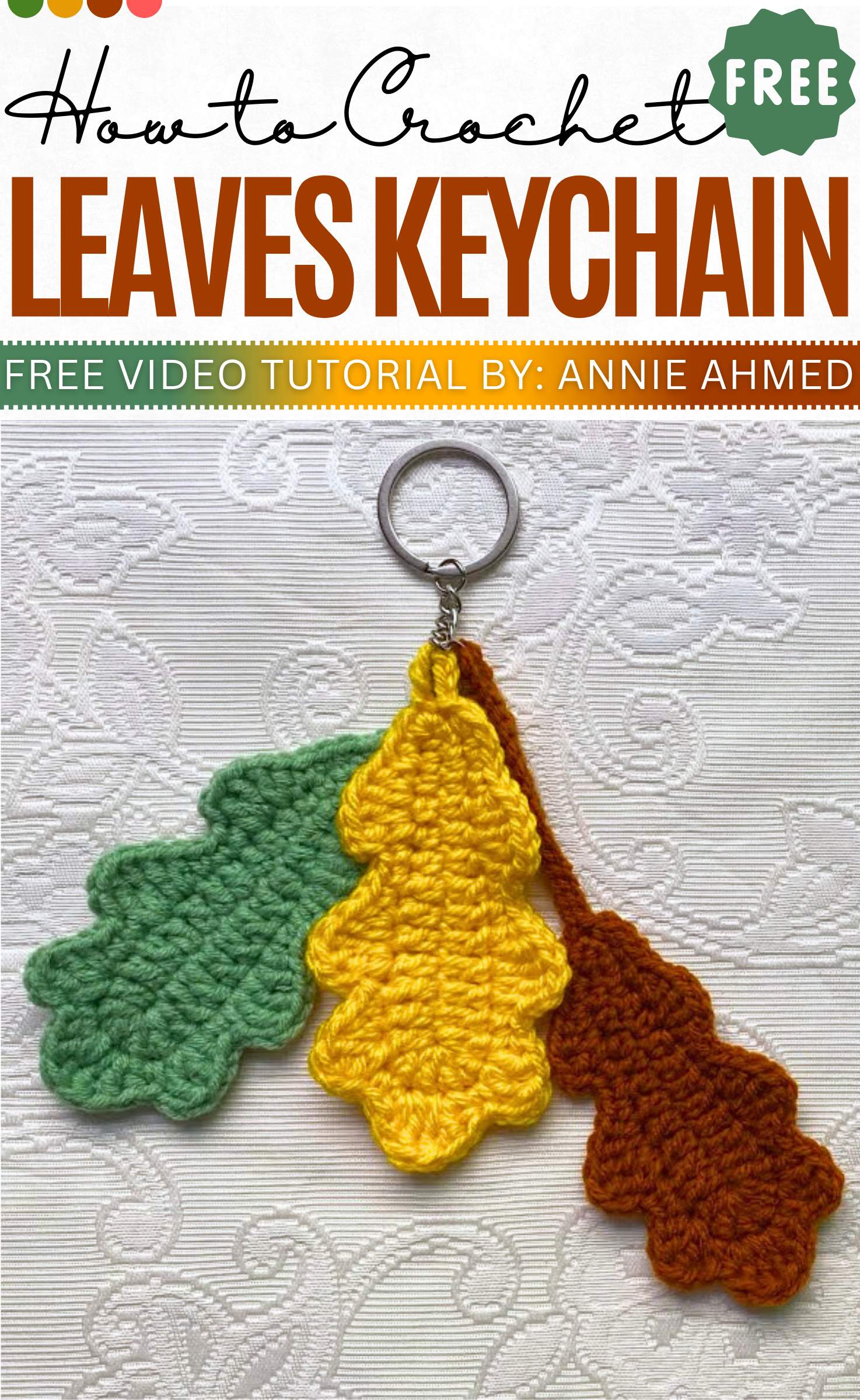 15 Free Crochet Flower and Leaf Keychain Patterns for Spring – My ...