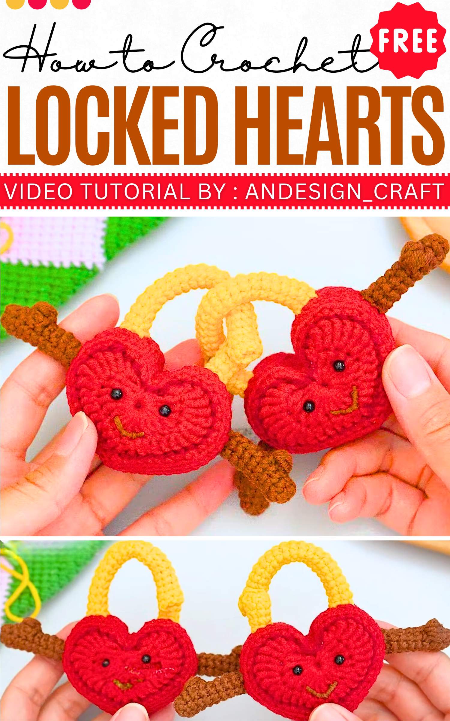 17 Free Crochet Heart Charm Tutorials for Gifting – My Crafty Basket
