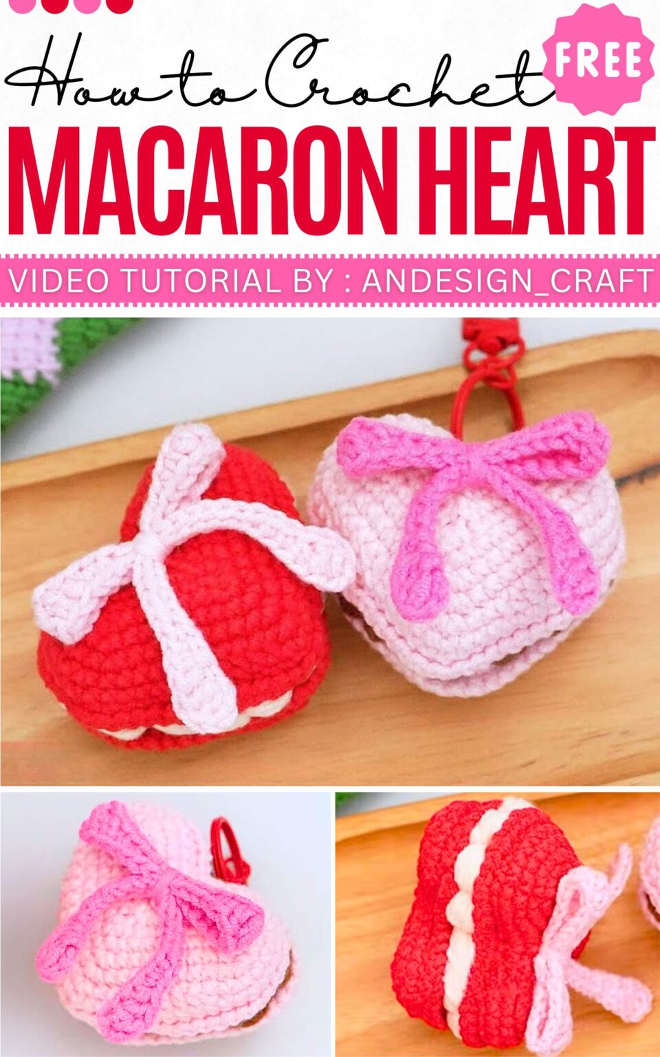 17 Free Crochet Heart Charm Tutorials for Gifting – My Crafty Basket