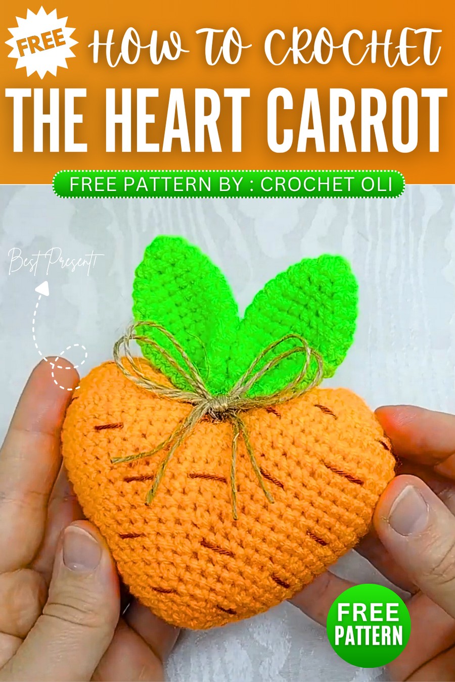 Crochet Oli: Crochet Heart Carrot Amigurumi Present Pattern for Fall ...