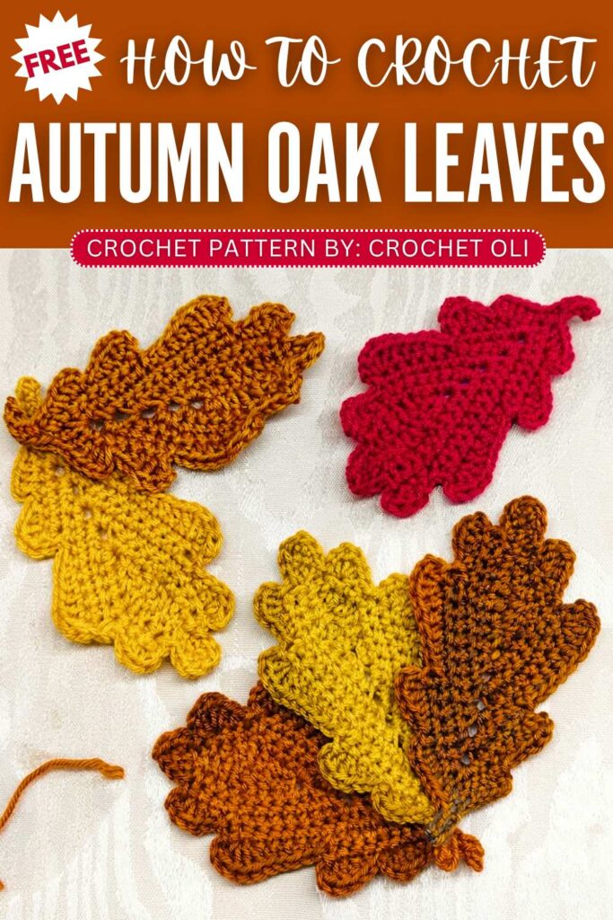 Crochet Oli: Free Crochet Oak Leaf Pattern for Fall (Quick & SIMPLE ...