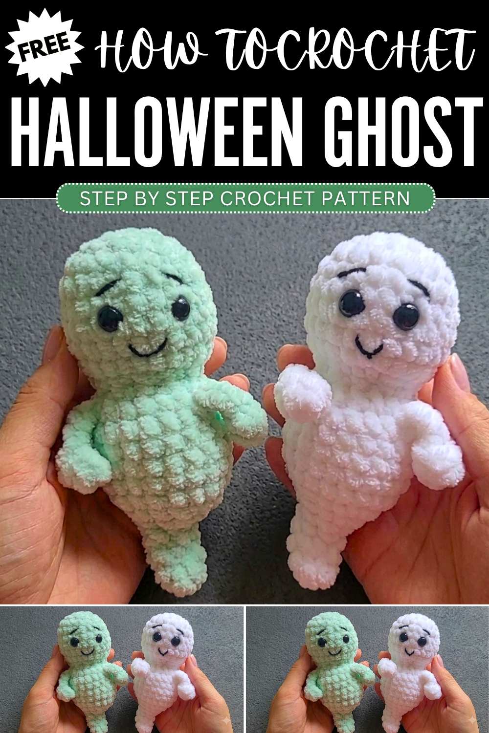 Crochet No-Sew Baby Ghost Plushie Pattern for Halloween – My Crafty Basket